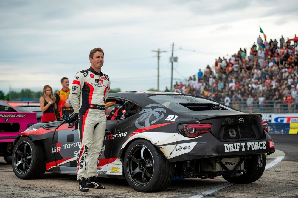 Formula Drift 2022, Englishtown, Yves Meyer, Fahrerpräsentation.jpg